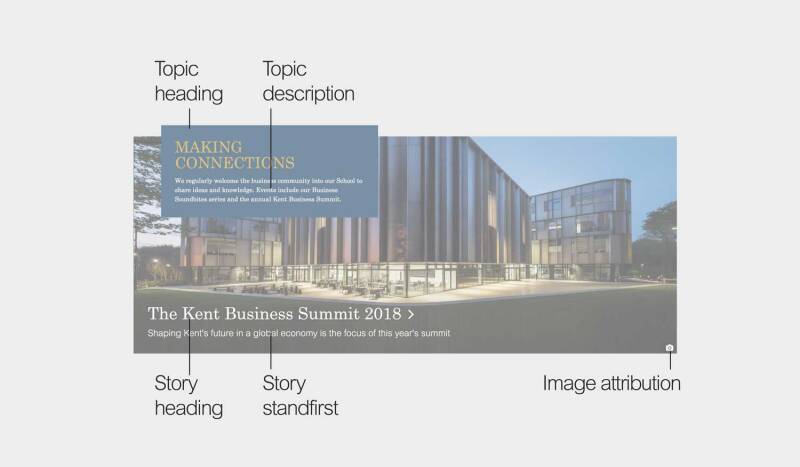 Content design with featured panels - Service Manual - University of Kent
