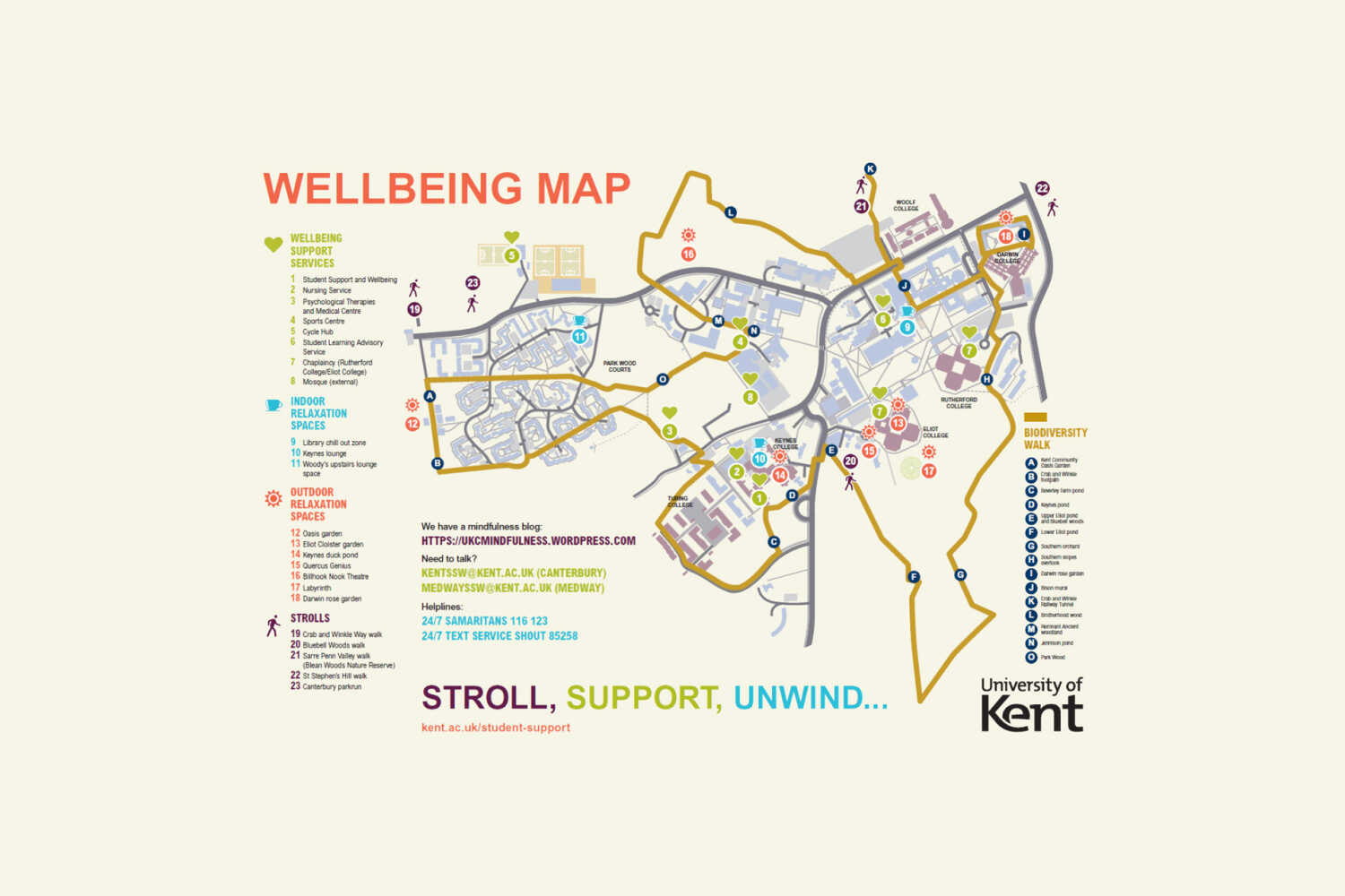 Wellbeing map - Wellbeing map - University of Kent