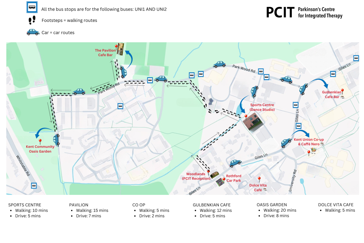 PCIT Campus Map - Parkinson’s Centre - University of Kent