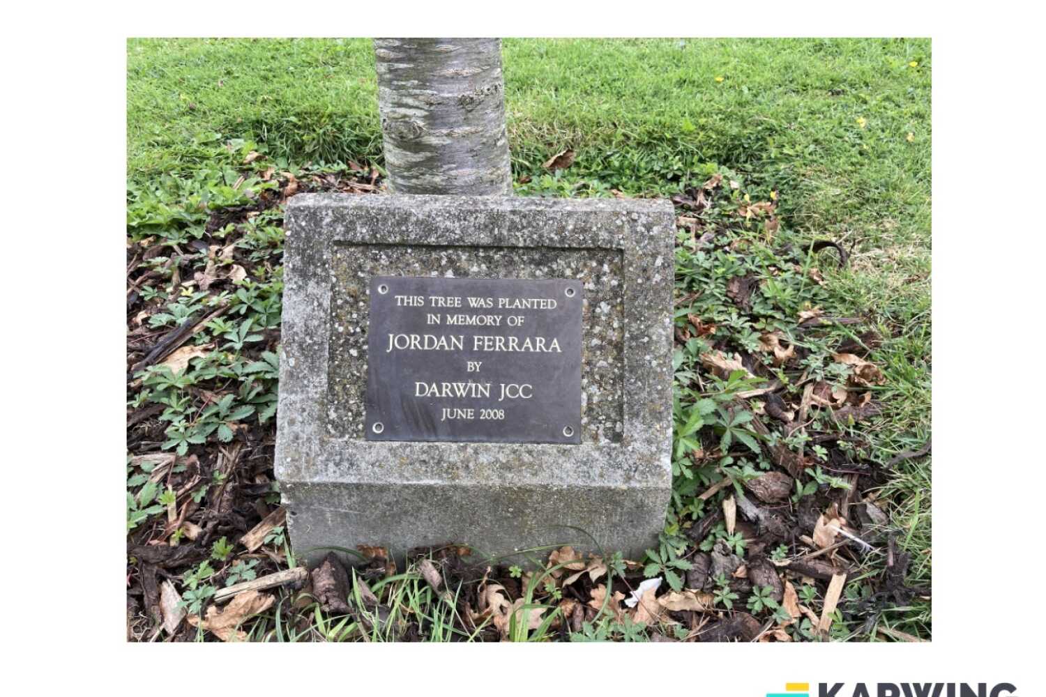 Memorial Plaque for Jordan Ferrara - Kent Alumni - University of Kent