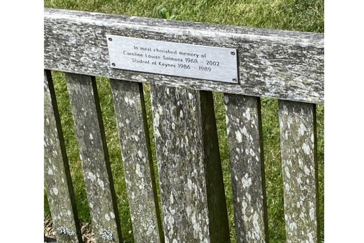 Memorial Plaque for Caroline Louise Salmon - Kent Alumni - University ...