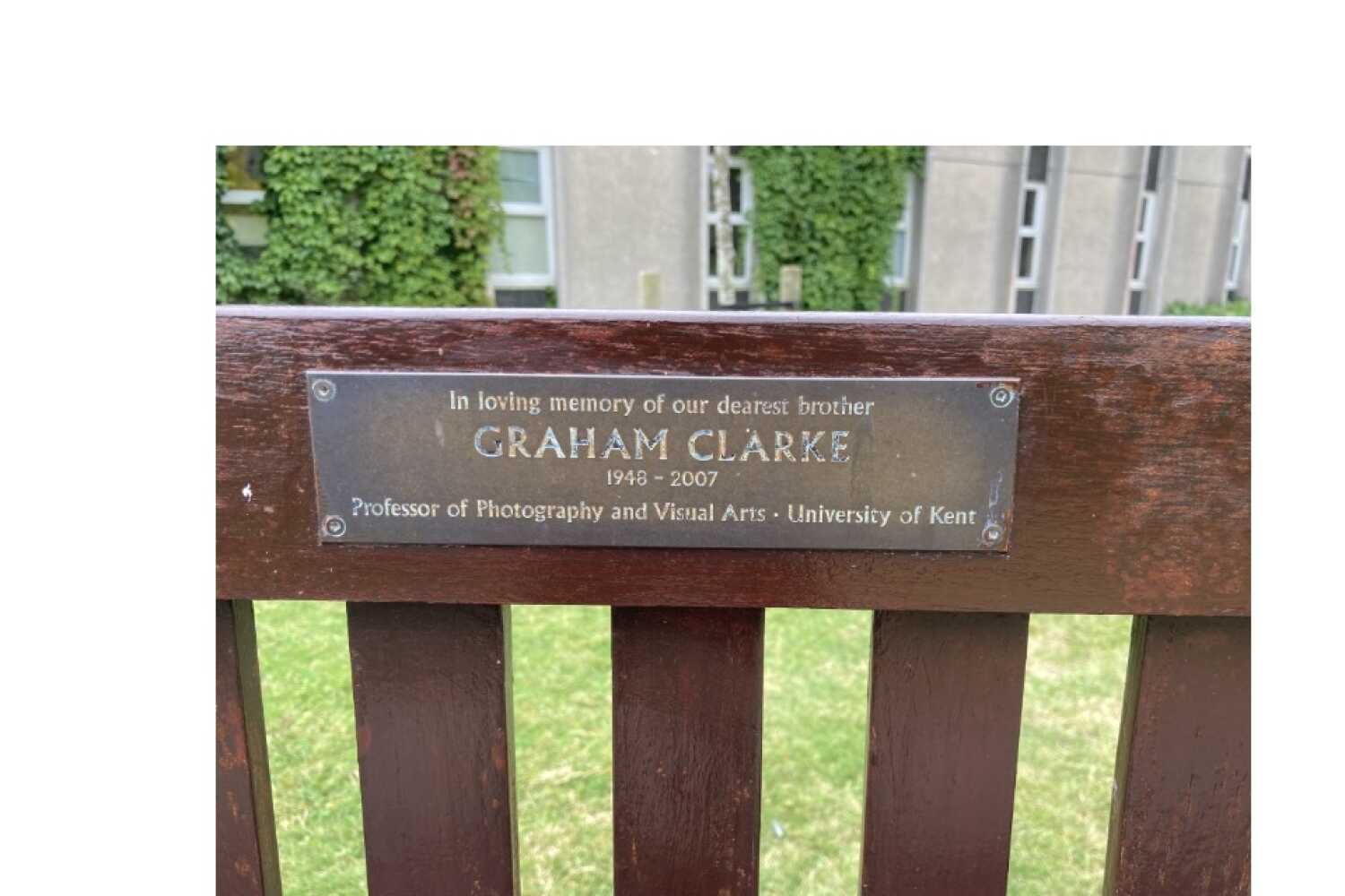 Memorial Plaque for Professor Graham Clarke - Kent Alumni - University ...